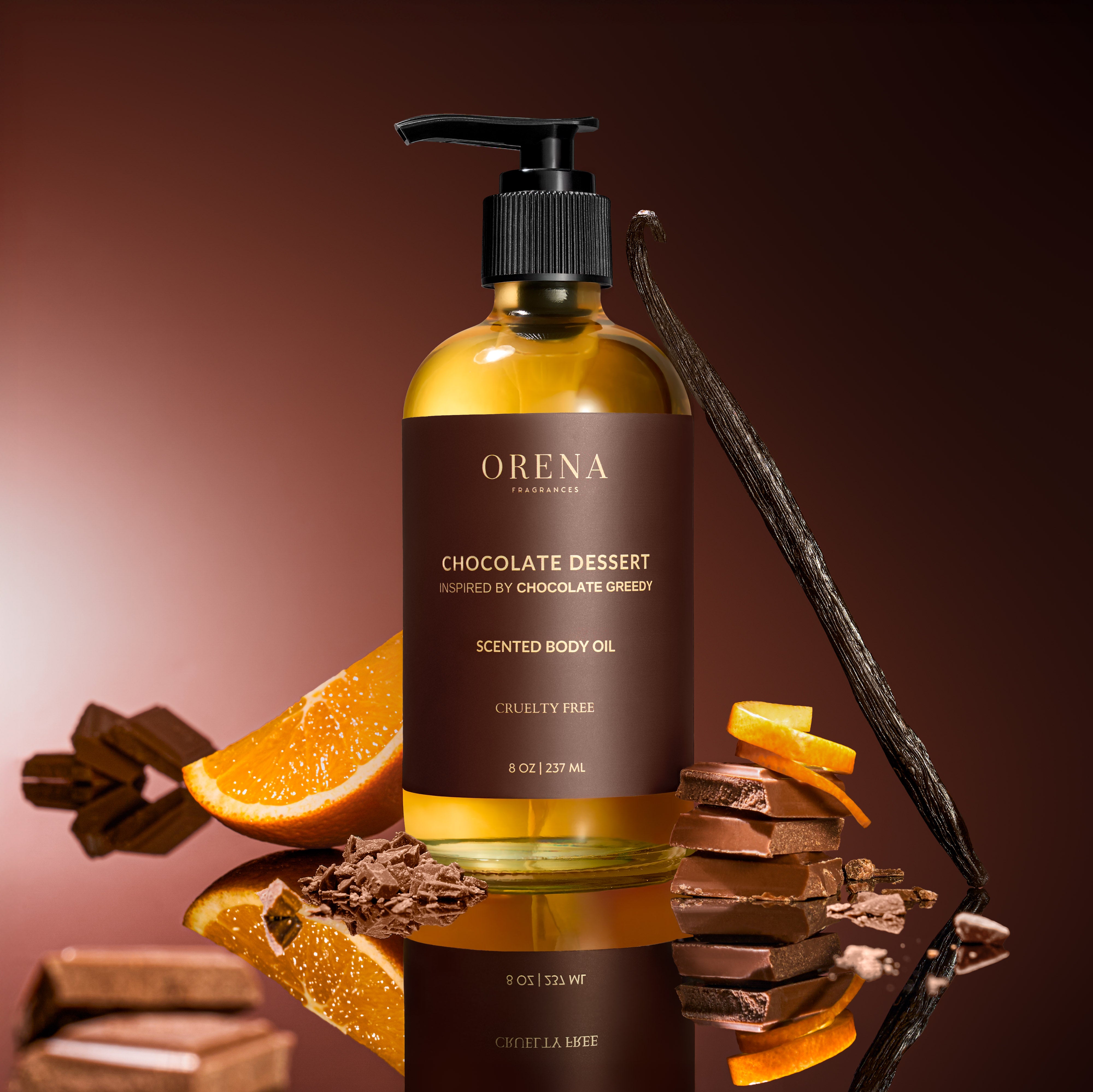 CHOCOLATE DESSERT BODY OIL – Orena Fragrances